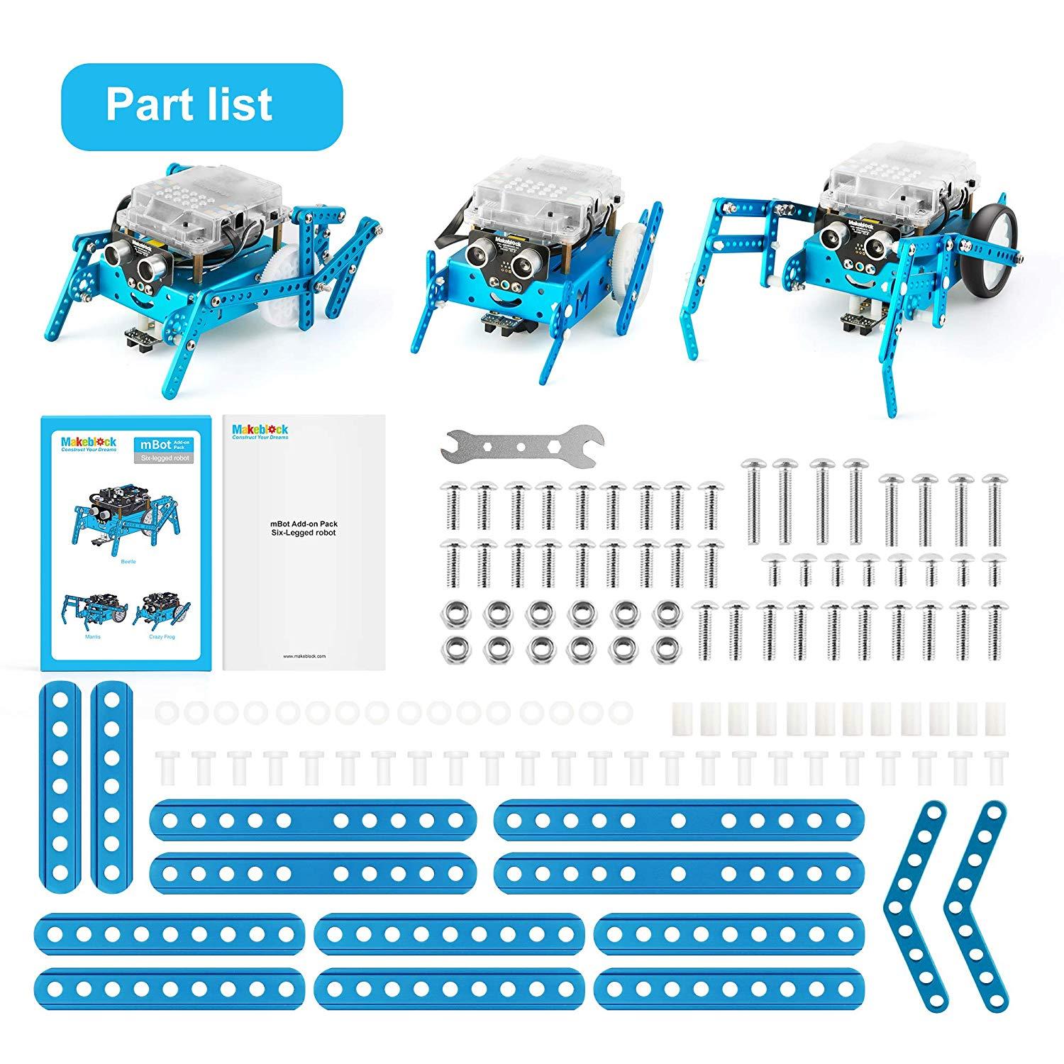 Bộ mở rộng mBot 6 chân, Gói robot 3 hình dạng | Robot Steam