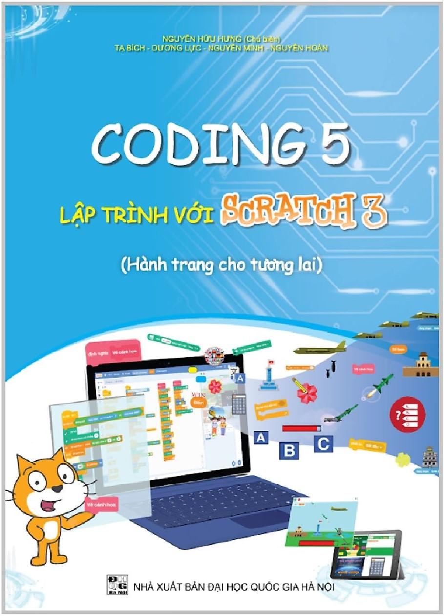 Sách Coding 5 với lập trình Scratch 3 | Robot Steam